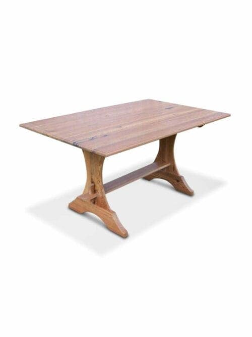 Country Farm Crescent Trestle Table - Made to Order Custom Tables