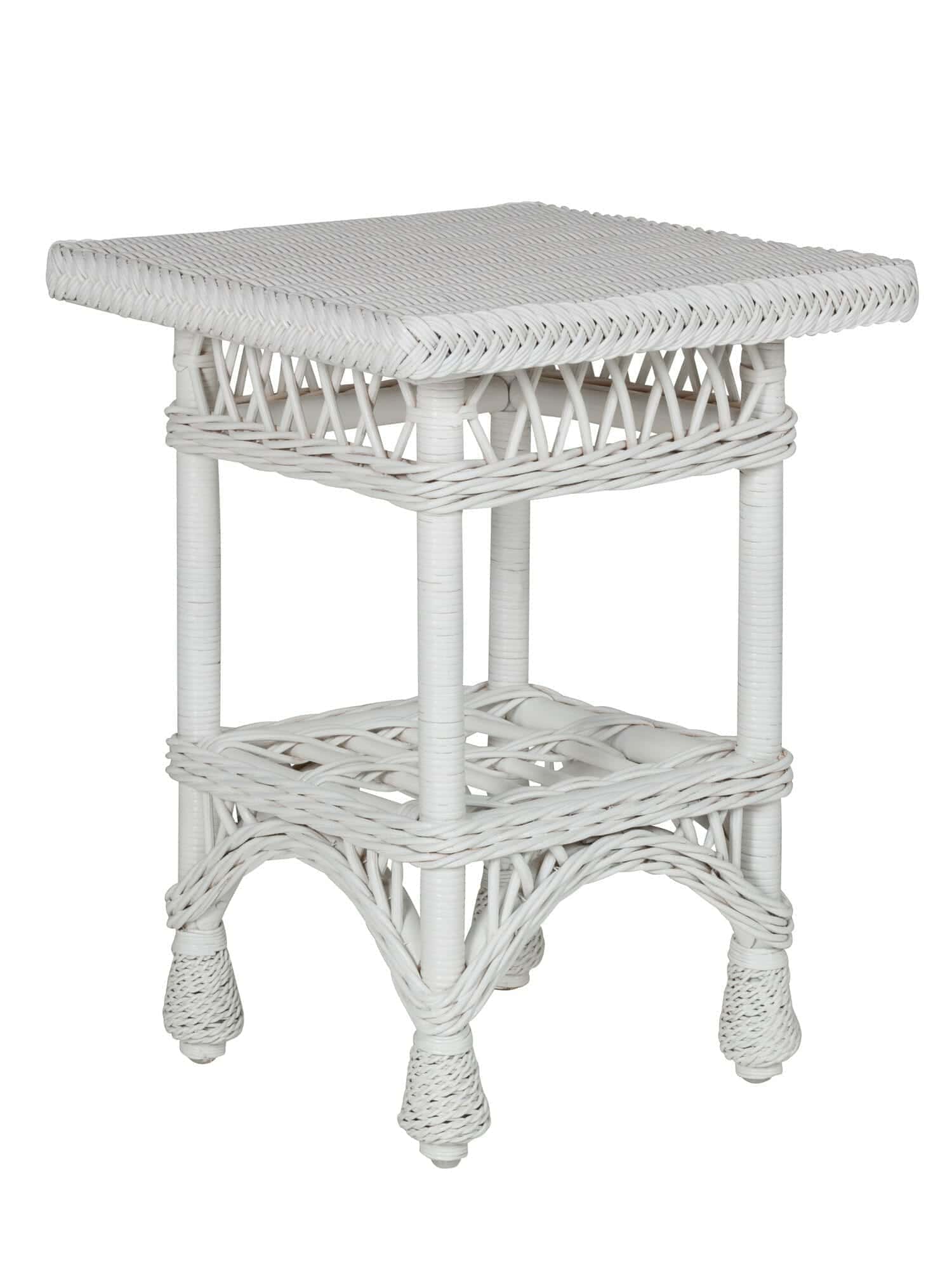 Savannah Wicker End Table - Cottage Home